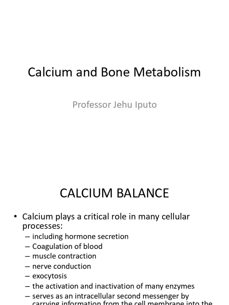 Calcium and Bone Metabolism | PDF | Bone | Osteoblast
