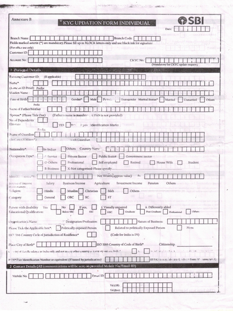 ekyc sbi | PDF