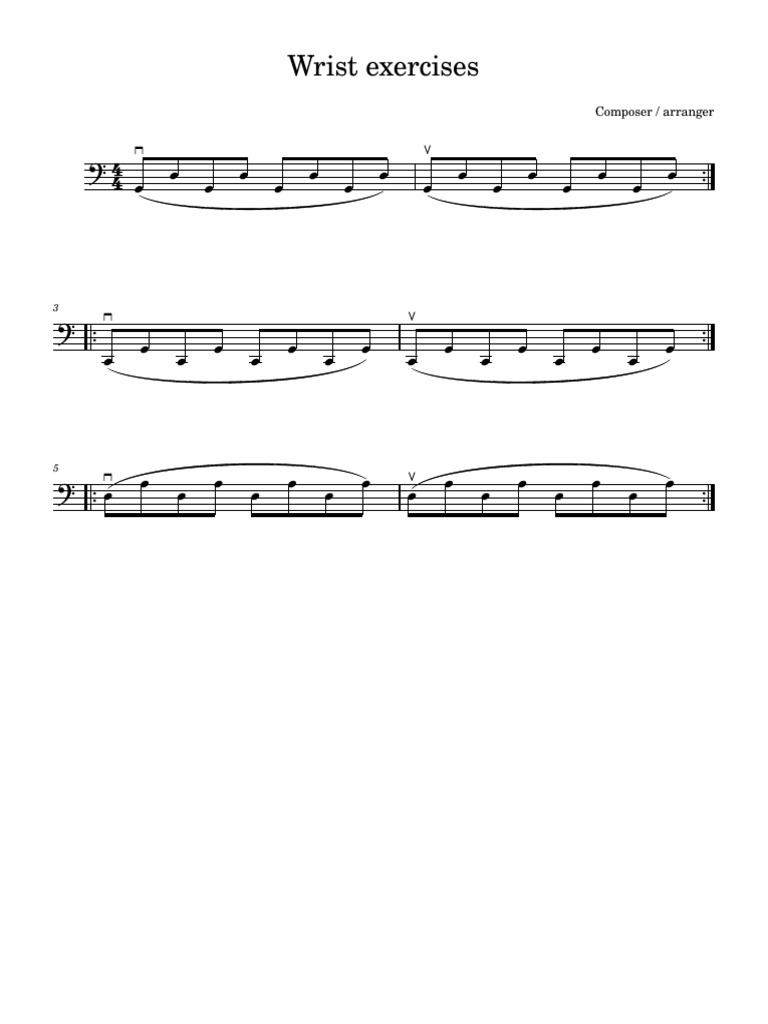 Cello Wrist Exercises | PDF
