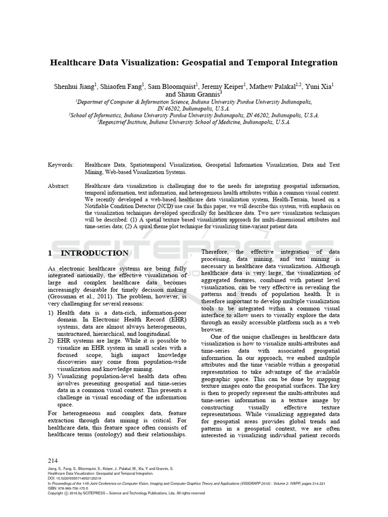 Healthcare Data Visualization - Geospatial and Temporal Integration | PDF | Contour Line | Computing