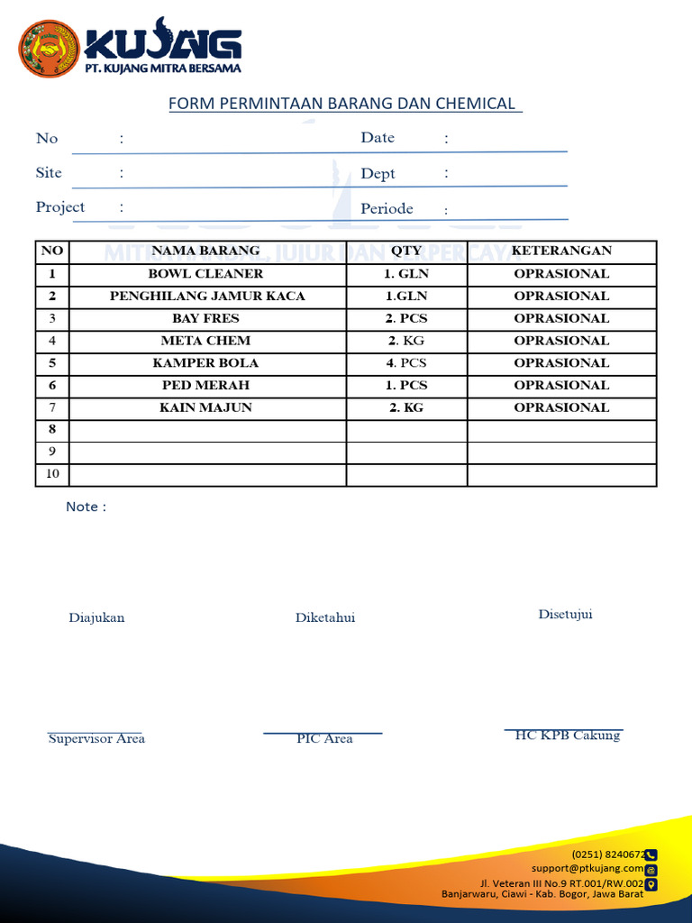 Form Material Request | PDF