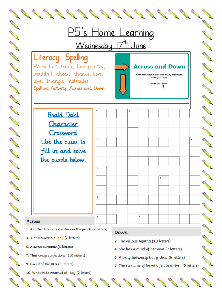 P5's Home Learning: Reading Comprehension | PDF