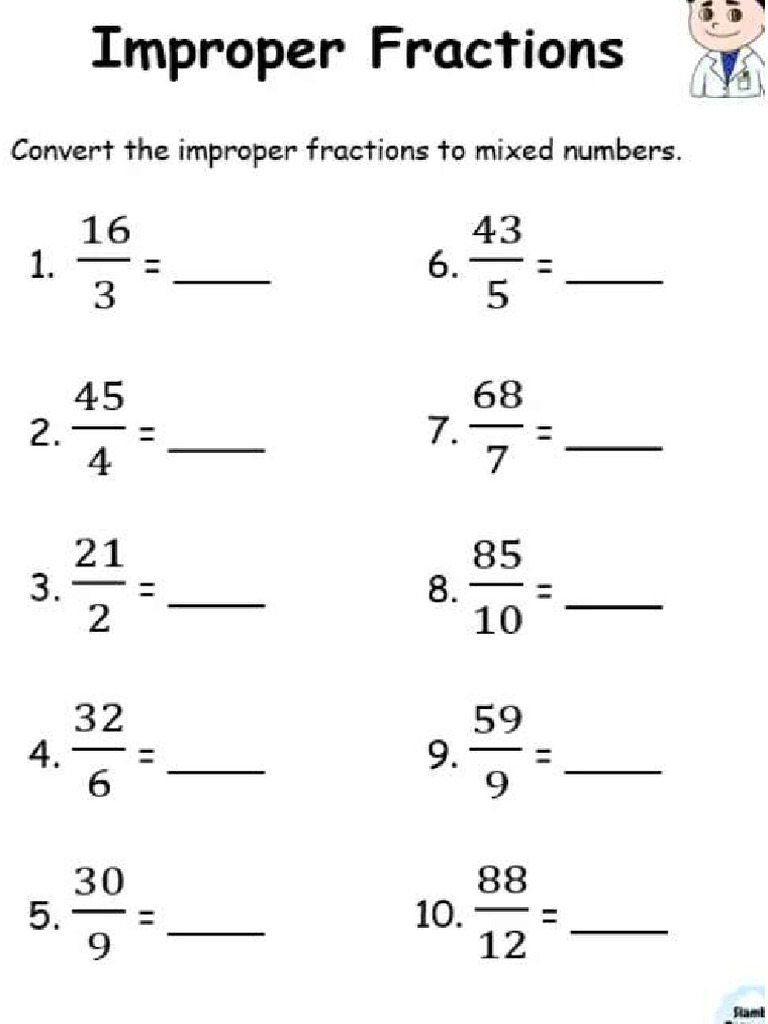 Fractions 10 | PDF