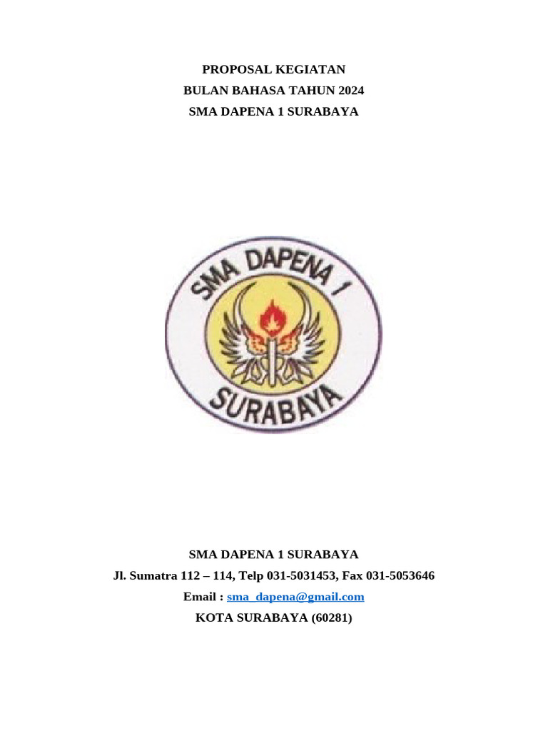 Proposal Bulan Bahasa 2024-1 | PDF