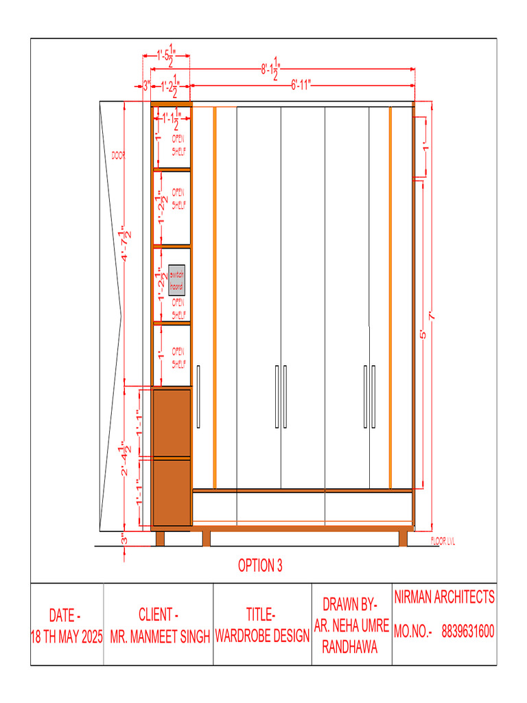 Wardrobe Design Plan for Client | PDF