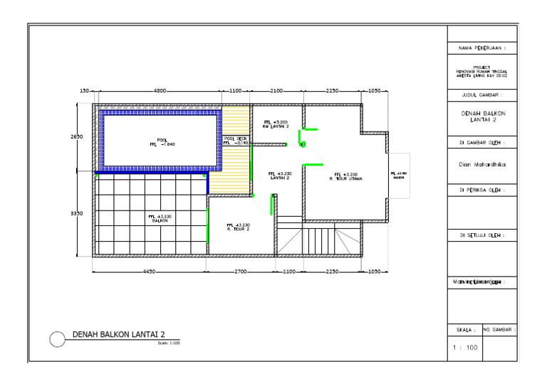 Denah Balkon Lantai 2 | PDF