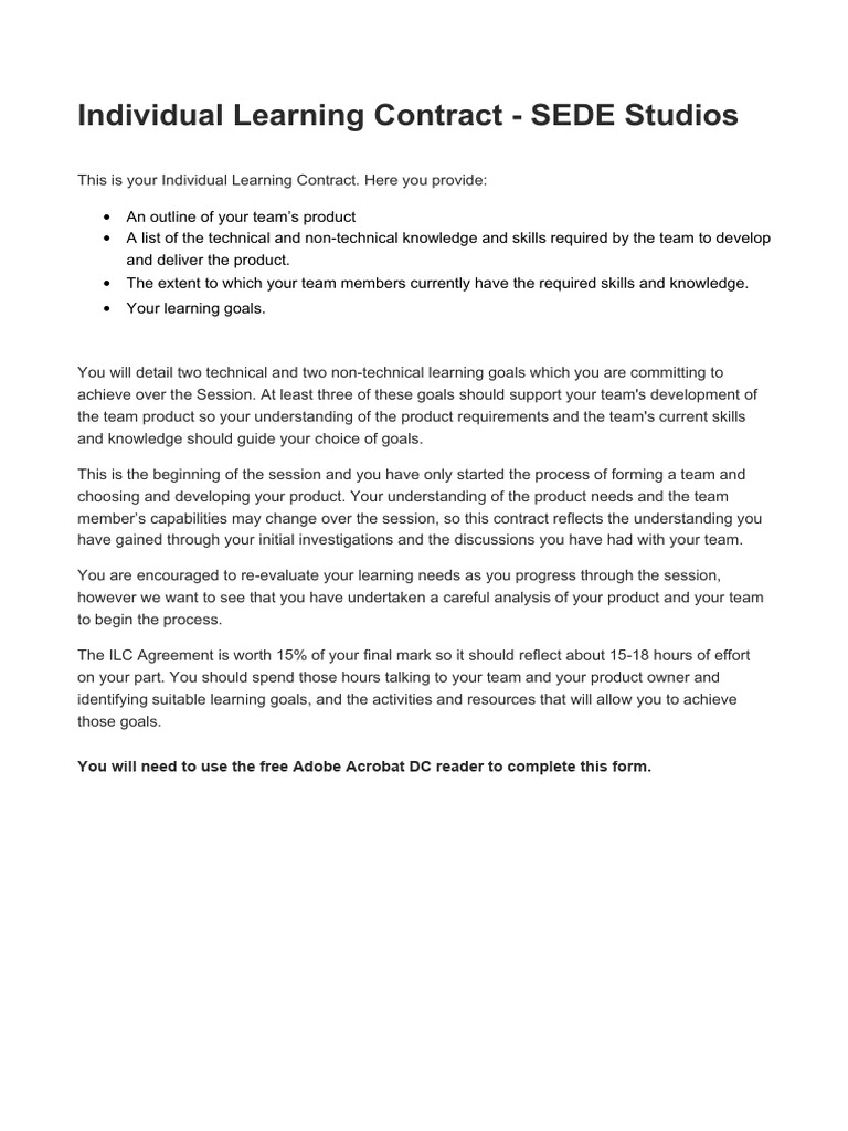 Individual Learning Contract | PDF | Energy Development | Hydroelectricity