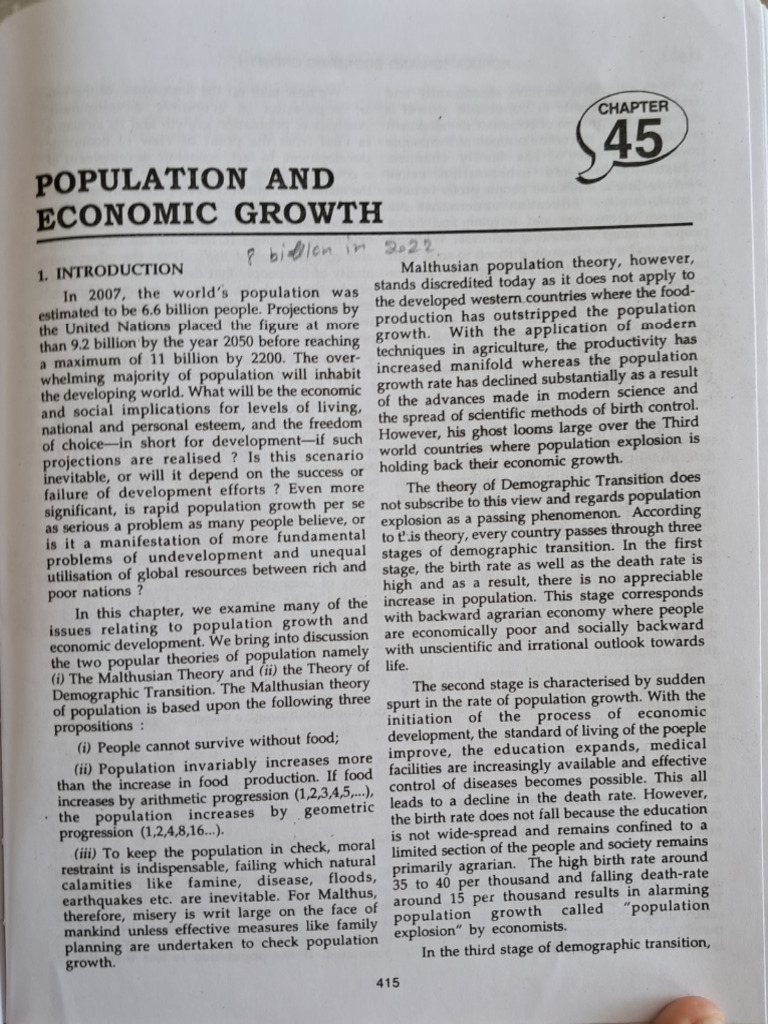 Population & Economic Growth | PDF