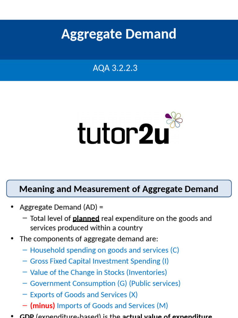 Aggregate Demand | PDF | Debt | Consumption (Economics)