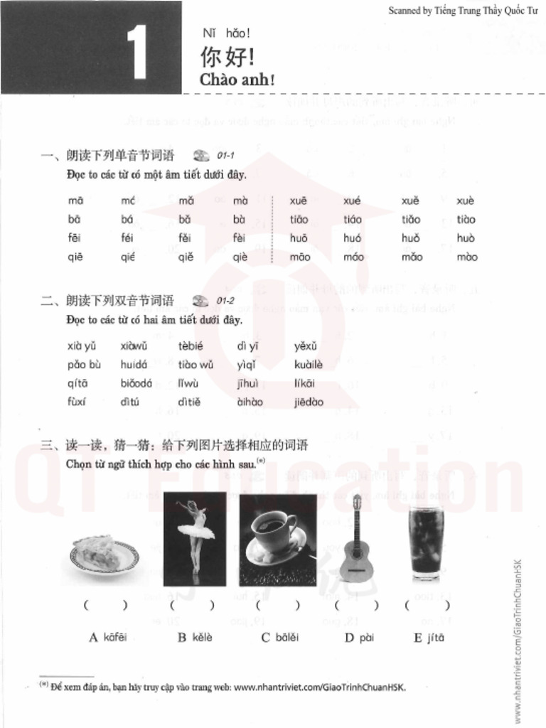 Hsk1 SBT Trang 2 | PDF