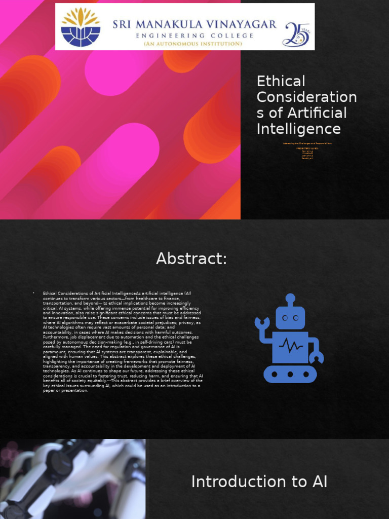 Ethical Considerations of AI | PDF | Artificial Intelligence ...