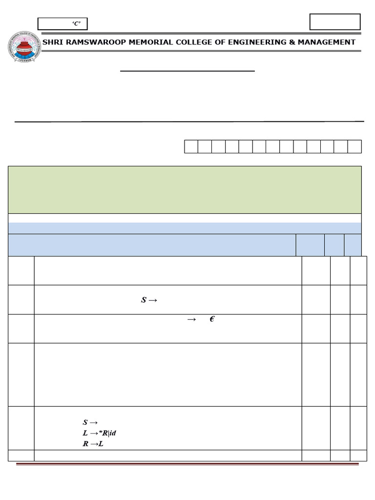 CSE KCS502 PES QP 22 Dec 2023 Pankaj Kumar (Revised) | PDF | Parsing | Grammar