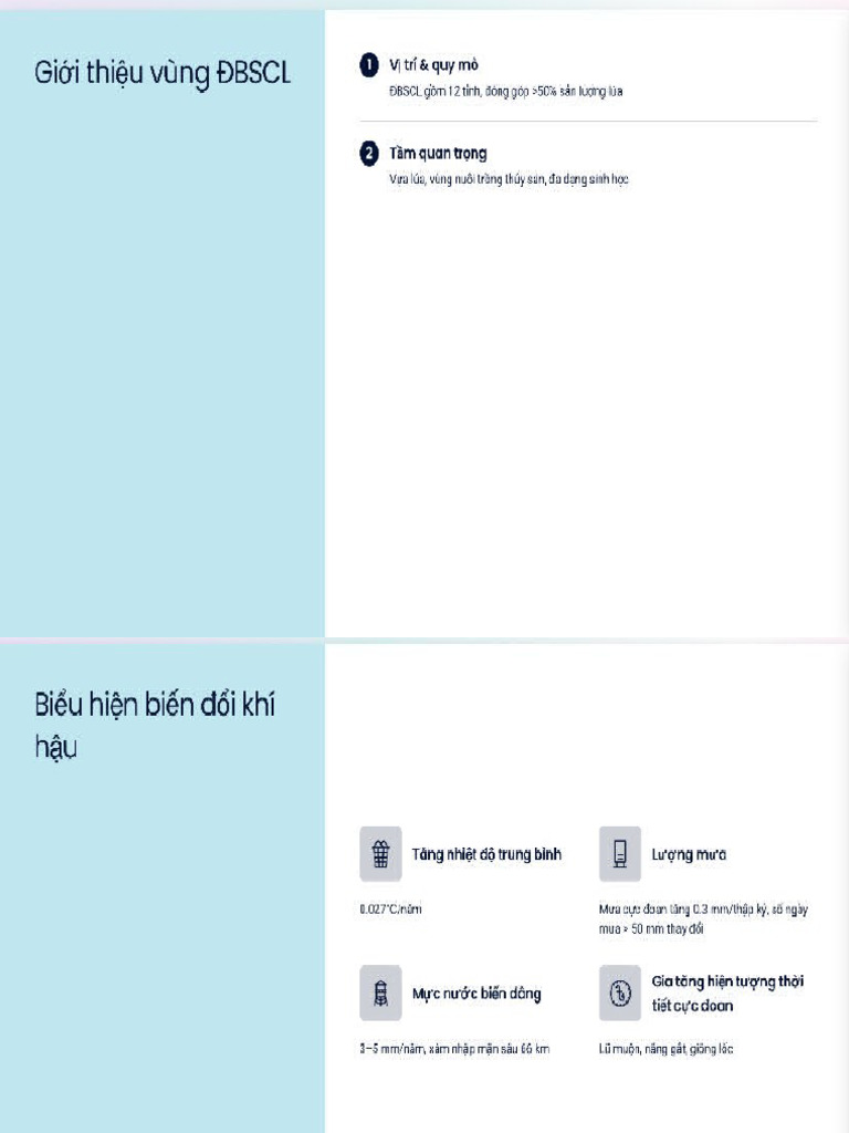 DBSCL Climate Report Presentation | PDF