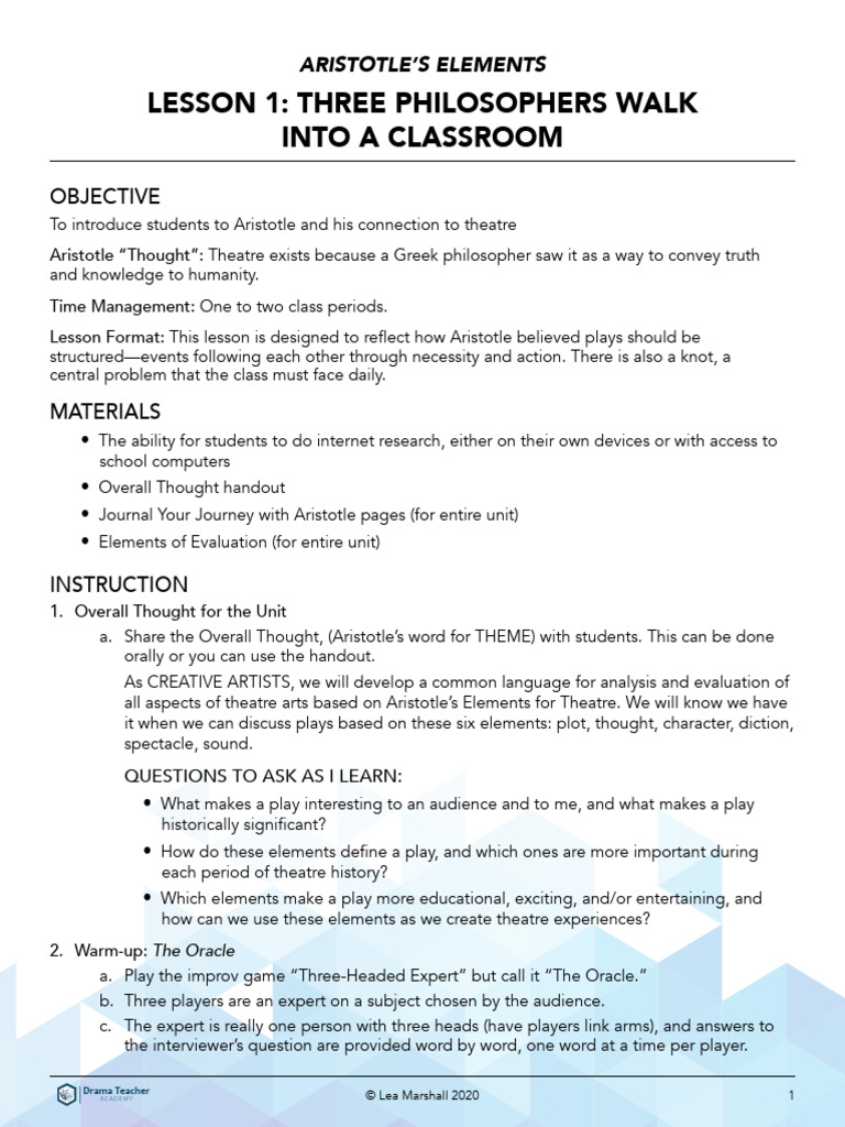 Lesson Plan-Three Philosophers Walk Into A Classroom | PDF | Truth ...