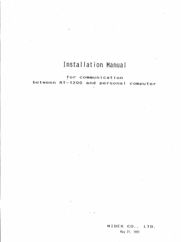 RT1200 PC Im 910521 | PDF