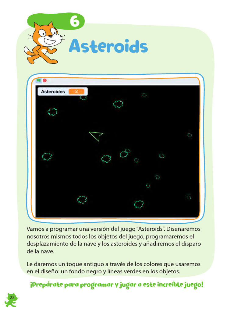 SCRATCH 3.0 - LibroScratch - Nivel 2 Tema 6 Asteroids | PDF | Scratch (lenguaje de programación)