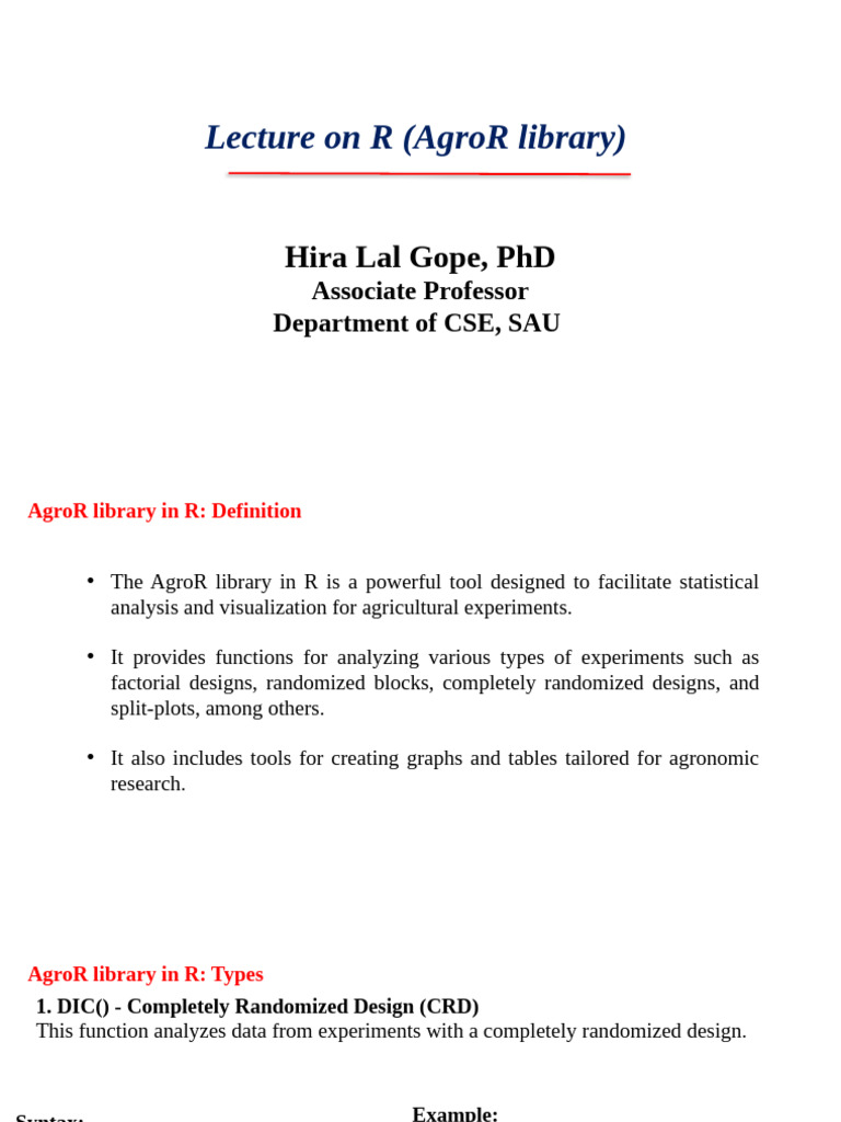 AgroR Library in R for Agriculture Analysis | PDF | Scientific Method ...