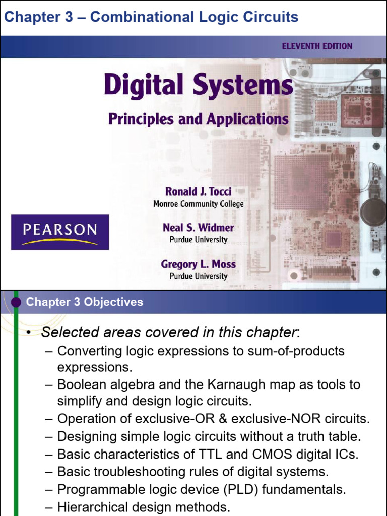CH - 3 Combinational Logic Circuits | PDF | Logic Gate | Integrated Circuit