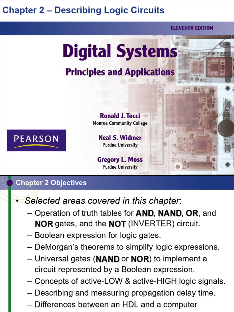 CH - 2 Describing Logic Circuits | PDF | Logic Gate | Boolean Algebra