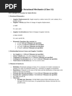 01-Physics (IIT JEE) Rotational Motion Concepts, Formulas, and Applications | PDF | Rotation ...