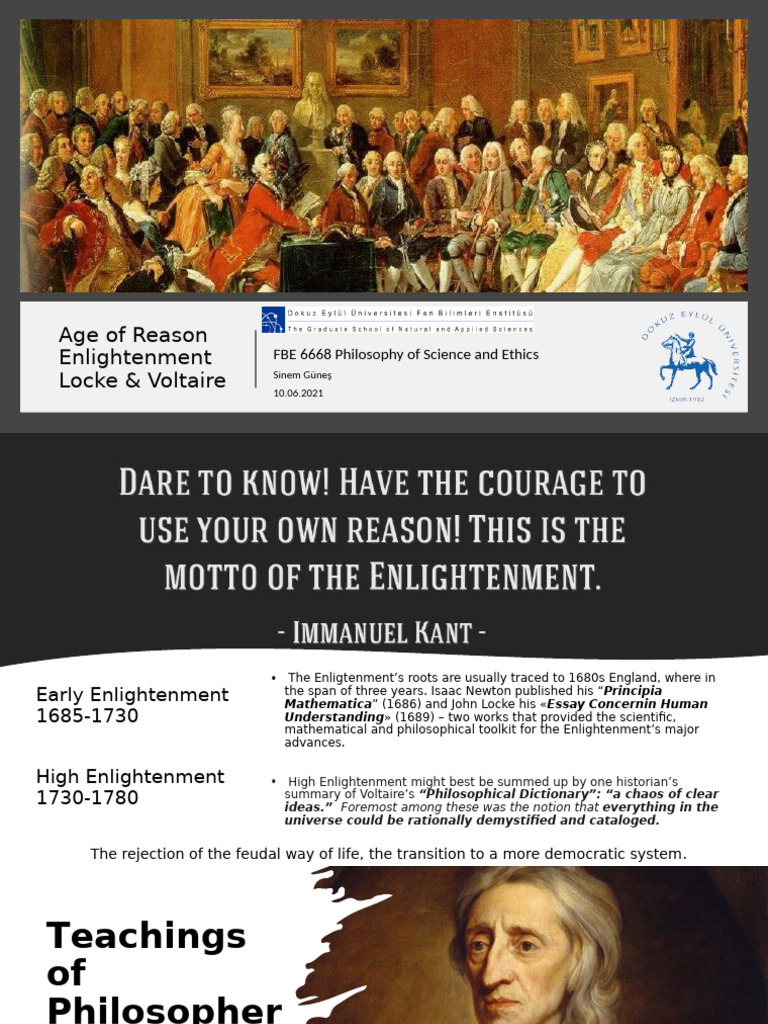 Age of Reason-Enlightenment - Locke & Voltaire | PDF | Age Of ...