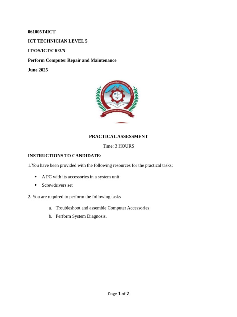 PCRM Pract Assessment | PDF