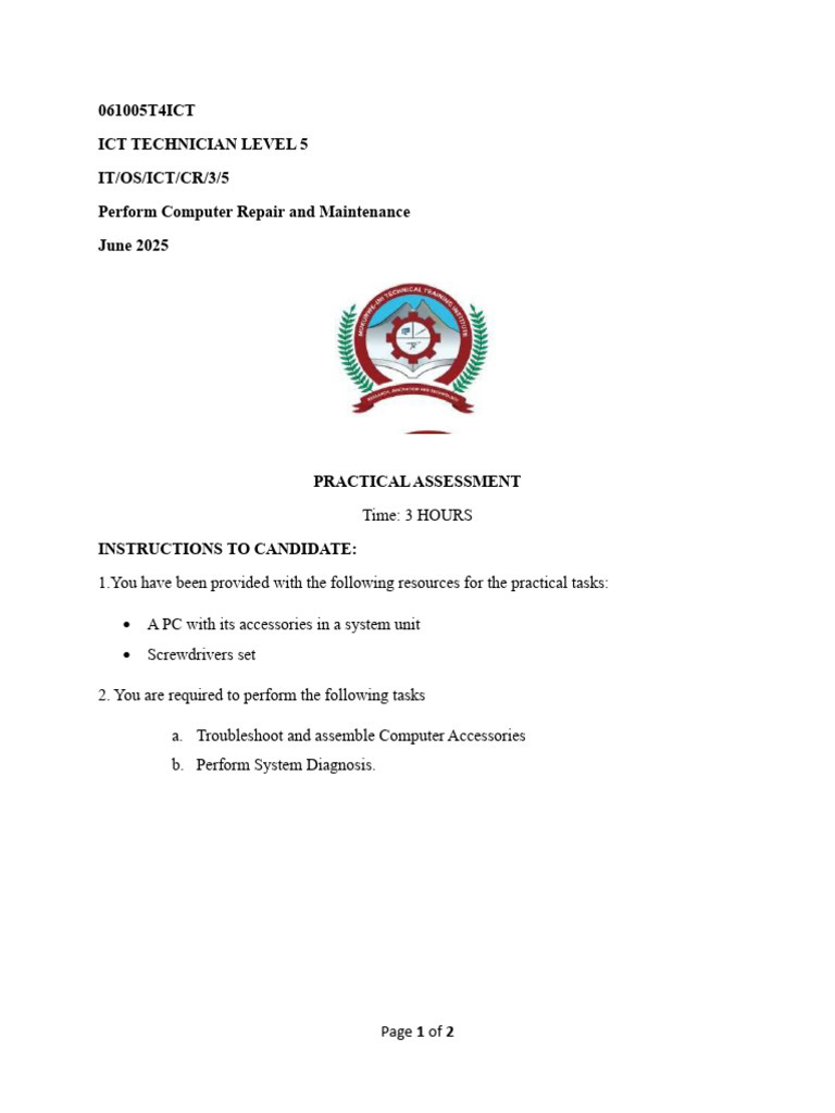 13 COPIES - PCRM Pract Assessment | PDF