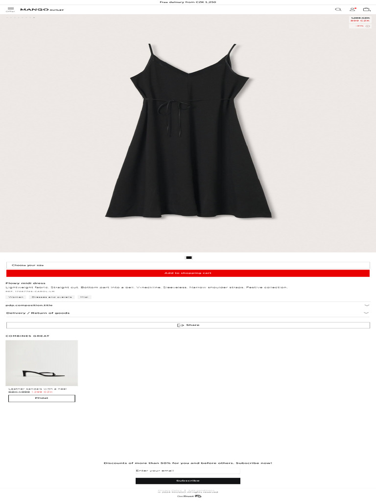 Flowing Midi Dress - Woman MANGO OUTLET Czech R | PDF