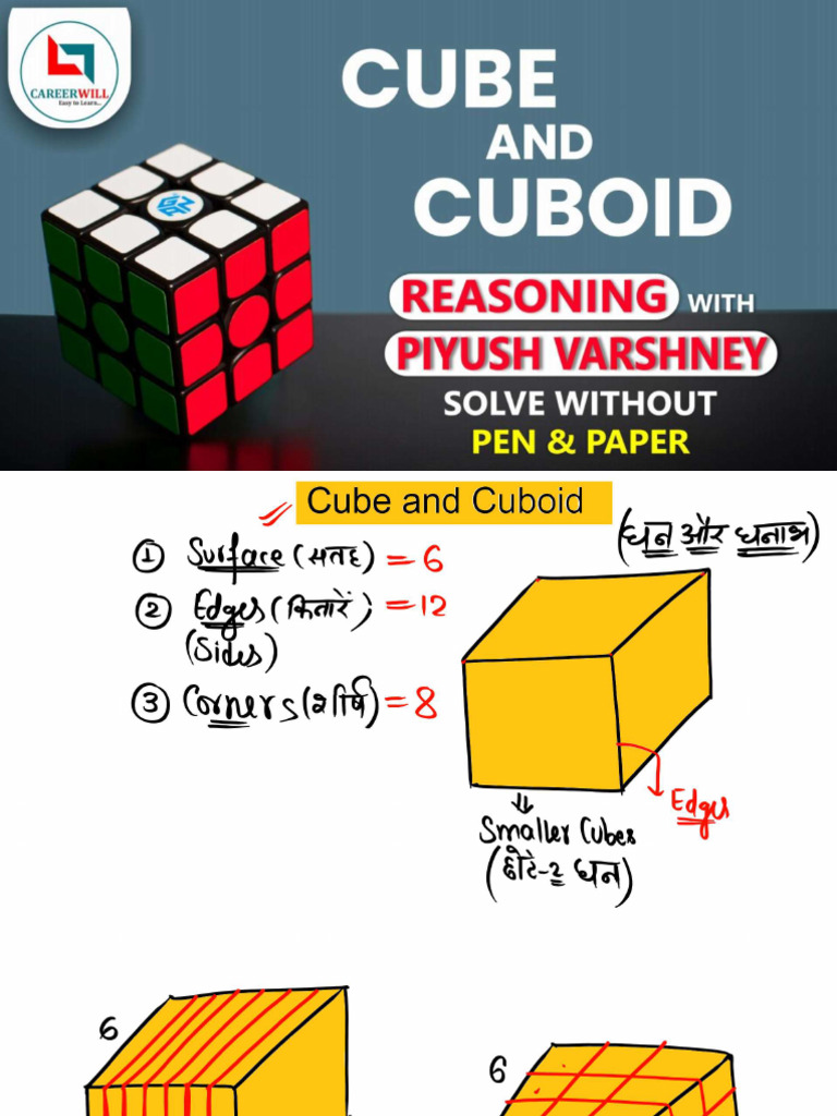 Cube and Cuboid - 2 April - Class PNG - 512590 - Crwill | PDF