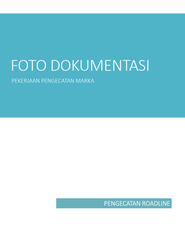 Portofolio Pengecatan Marka | PDF