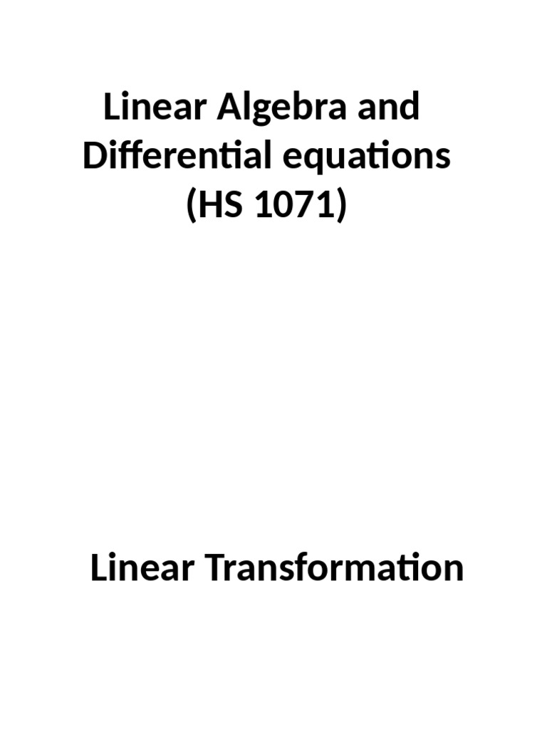 Linear Transformation and Geometric Transformations | PDF | Linear Map | Function (Mathematics)