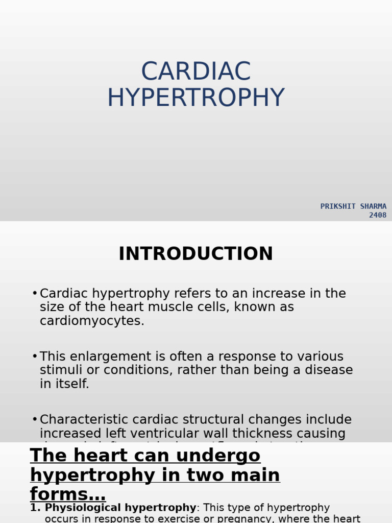 Cardiac Hypertrophy | PDF | Heart | Cardiac Muscle