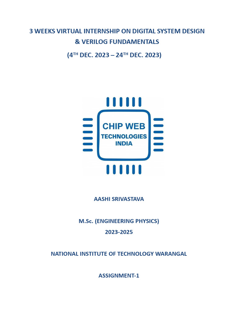Aashi Assignments 1703365167 | PDF | Field Programmable Gate Array | Read Only Memory