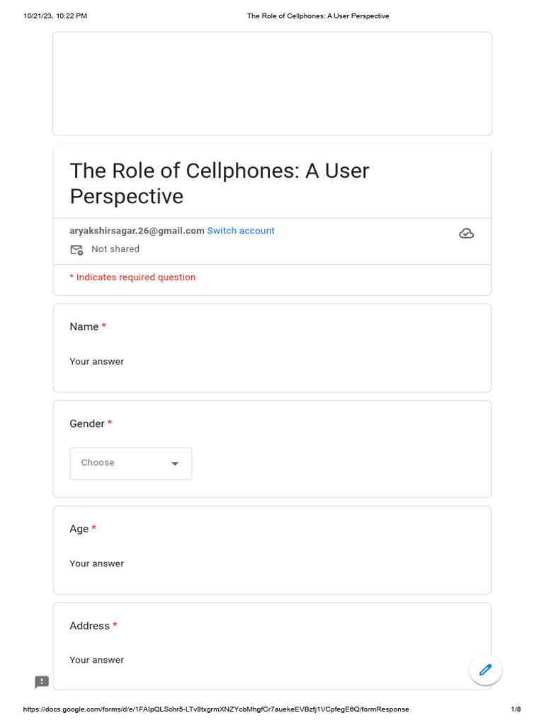 The Role of Cellphones - A User Perspective | PDF | Mobile Phones | You ...