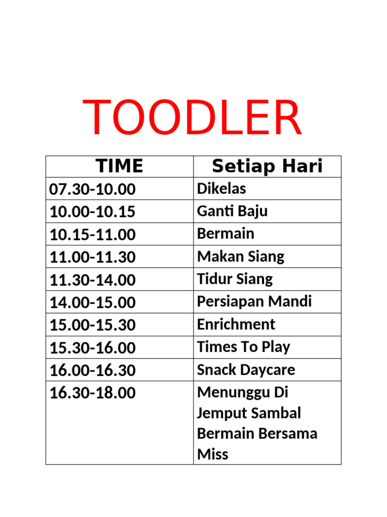 Time Table | PDF