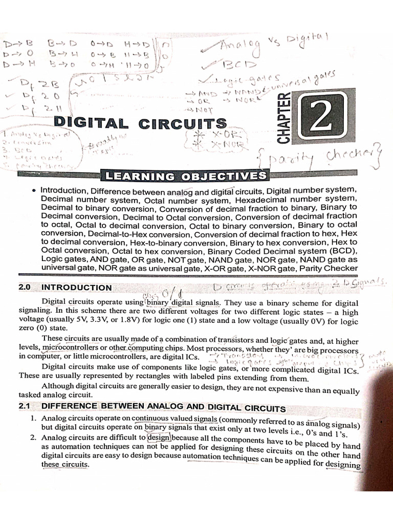Digital Circuits - Complete Chapter | PDF