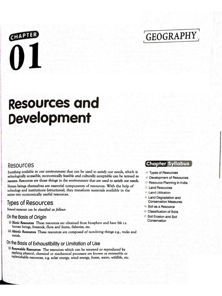 Resources and Development | PDF