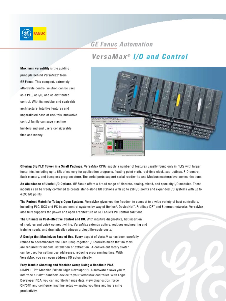 Versa Max | PDF | Input/Output | Programmable Logic Controller