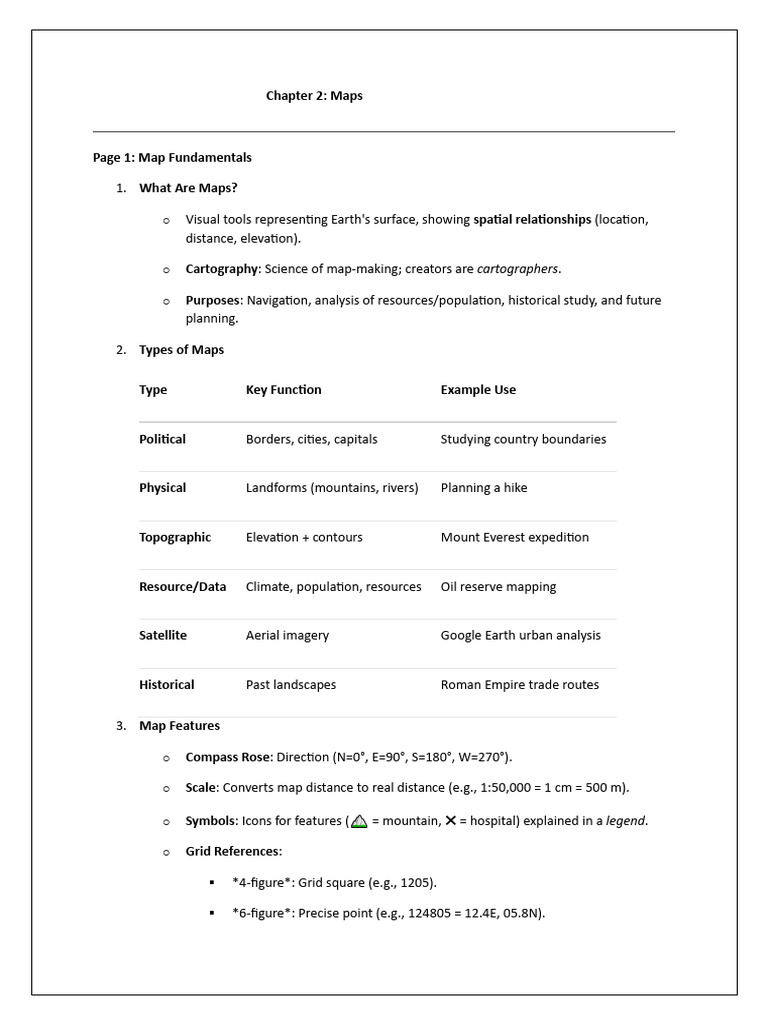 G6 Chapter 2 & 5 Summary I&S | PDF | Map | Cartography