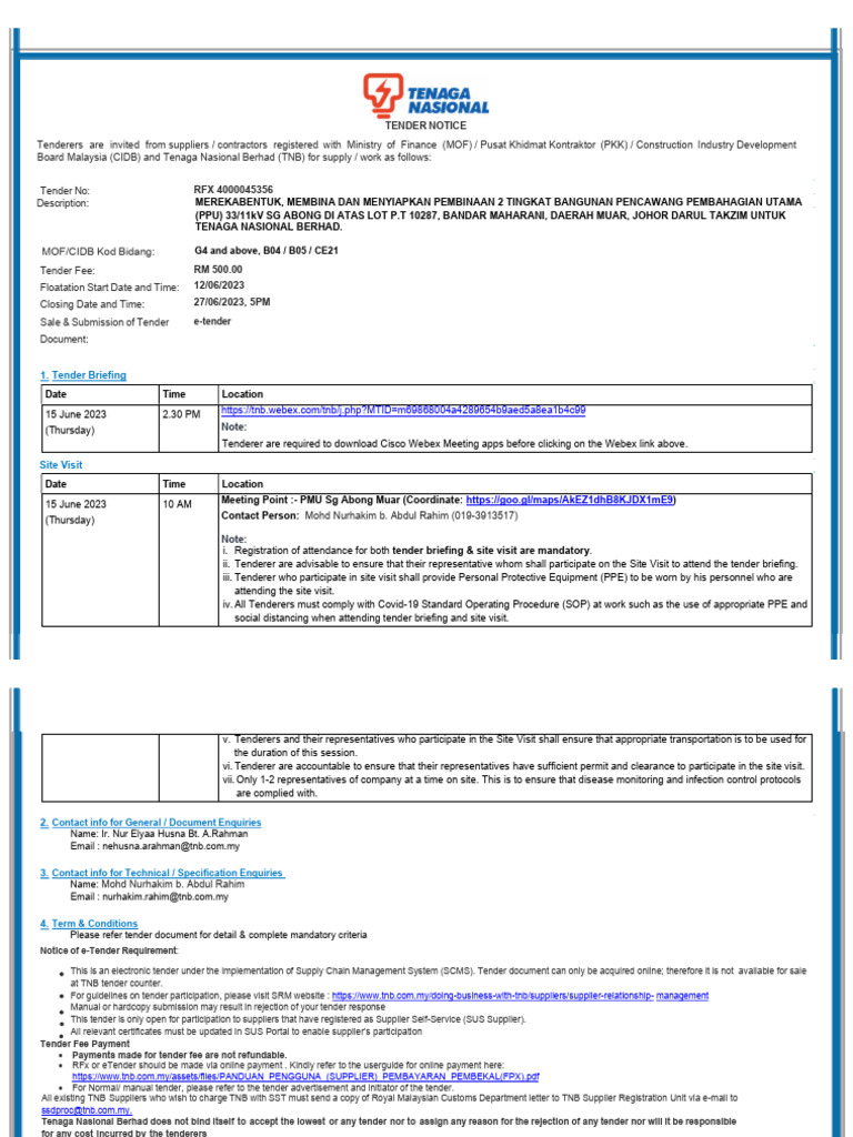 Iklan Tender 4000045356 | PDF