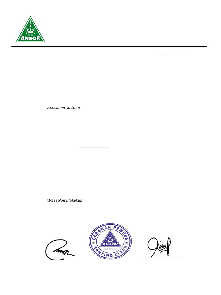 Undangan Pengurus NU | PDF