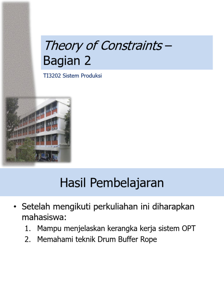 SP05 Theory of Constraints Bag2 | PDF