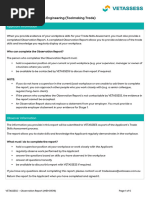 VETASSESS Skills Assessment Checklist | PDF