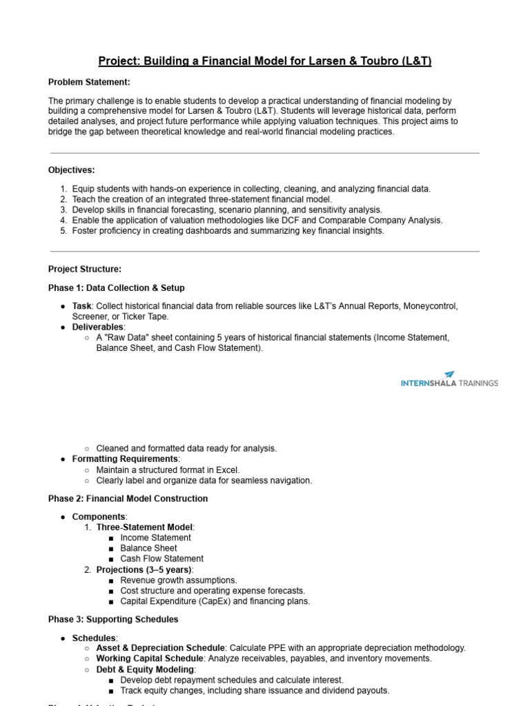 C5 Project Problem Statement | PDF | Valuation (Finance) | Financial ...