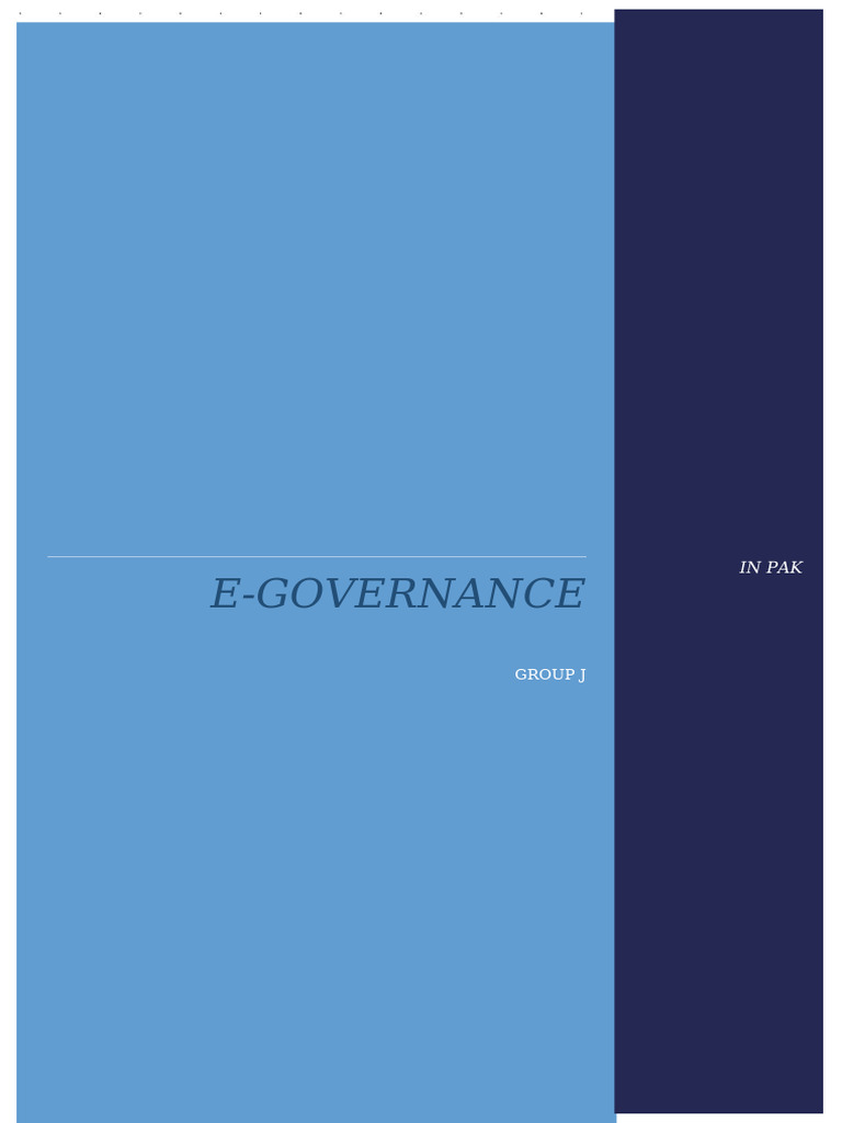 Policy Paper On E Gov | PDF | E Government | Governance