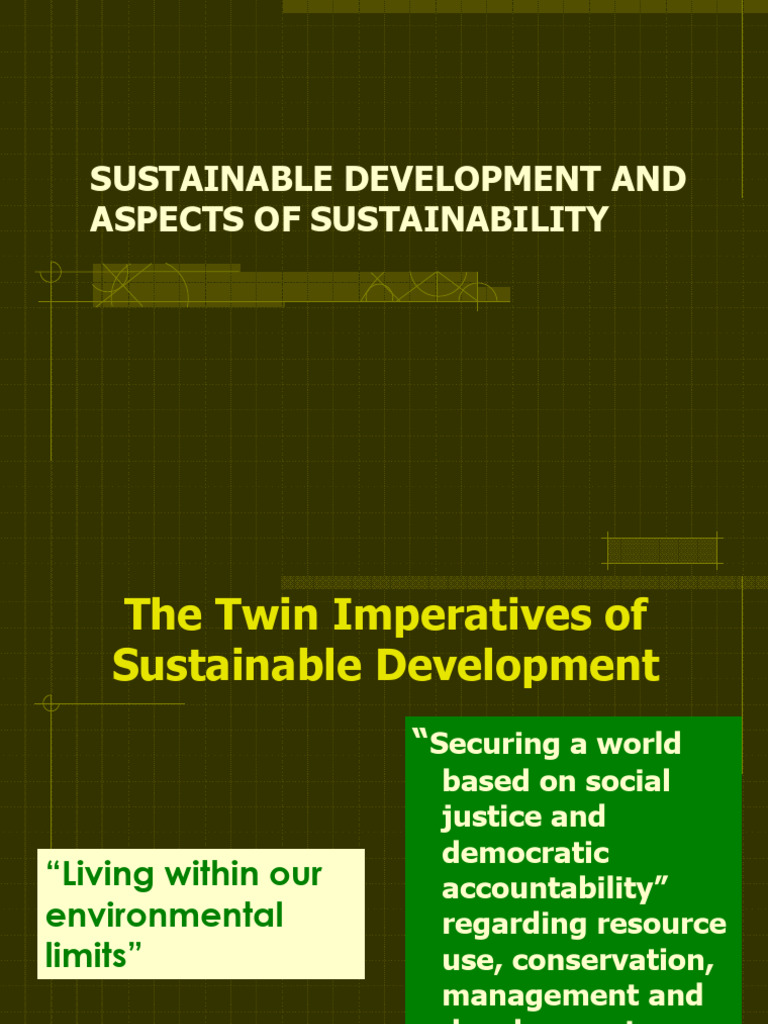 Key Aspects of Sustainability Explained | PDF | Sustainability ...