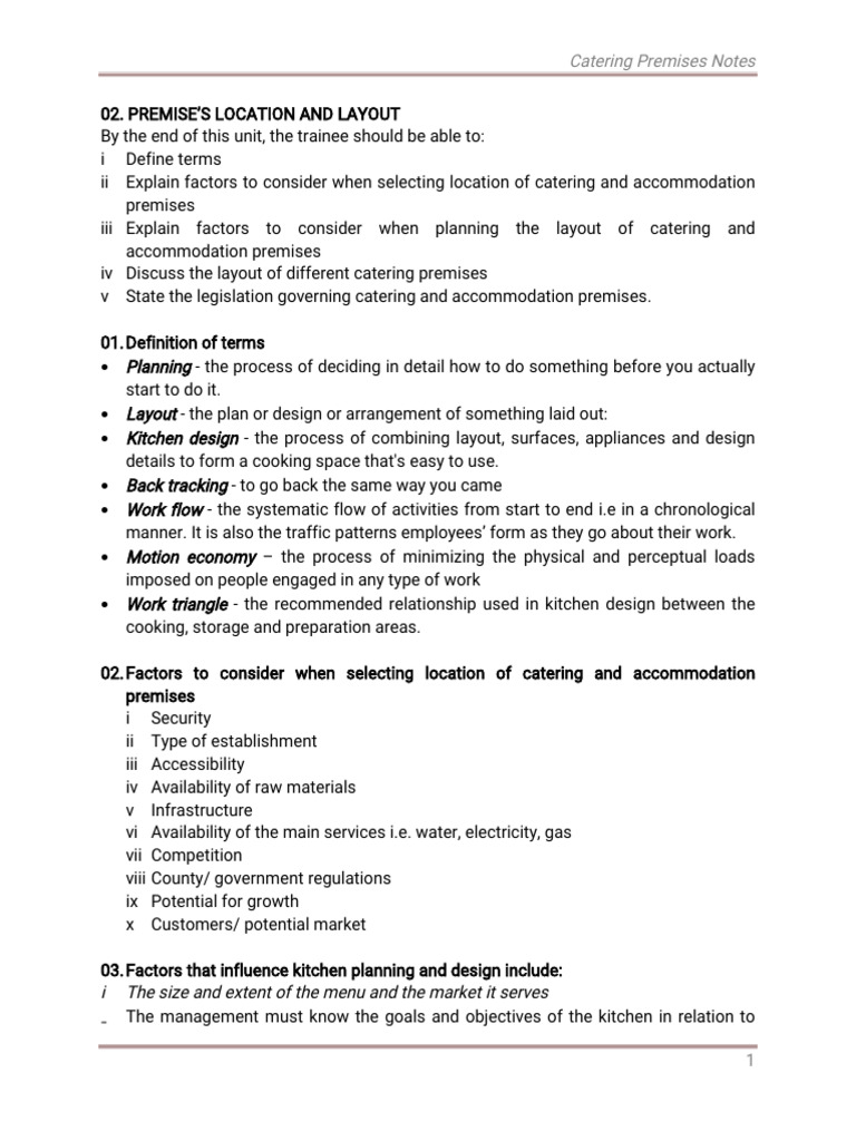 Premises Location and Layout | PDF