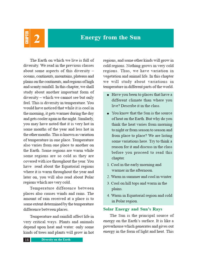 8th Class-TS-EM-Social Studies-2 - Energy From The Sun | PDF ...