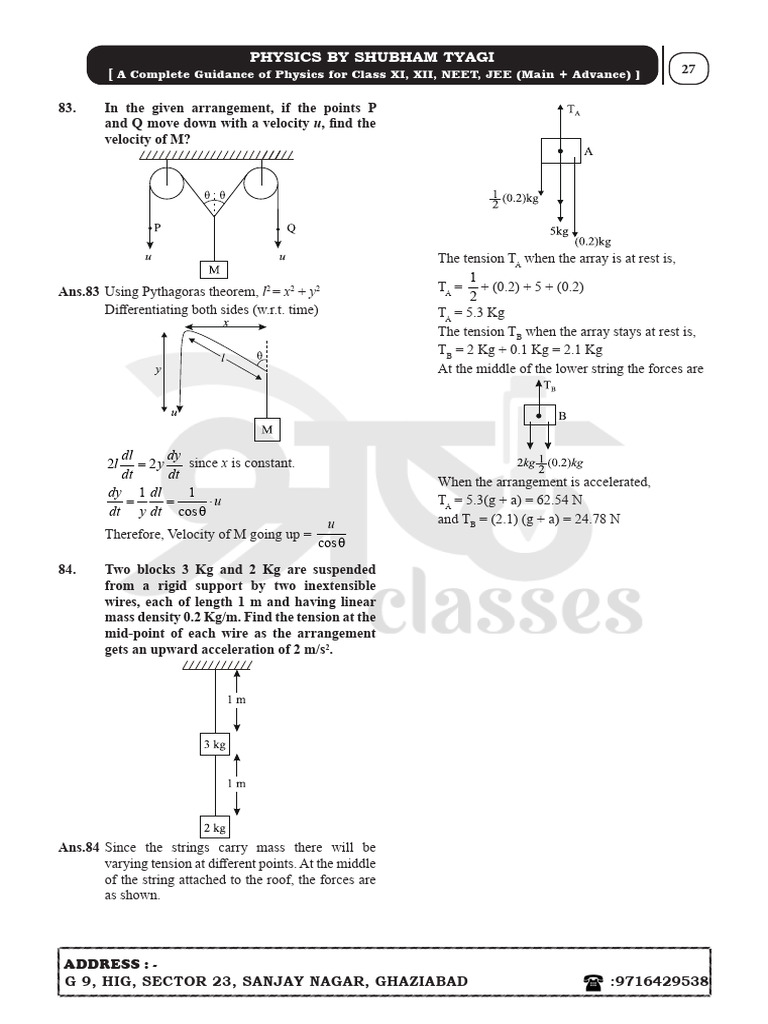 Chapter 4 Laws of Motion | PDF | Force | Tension (Physics)