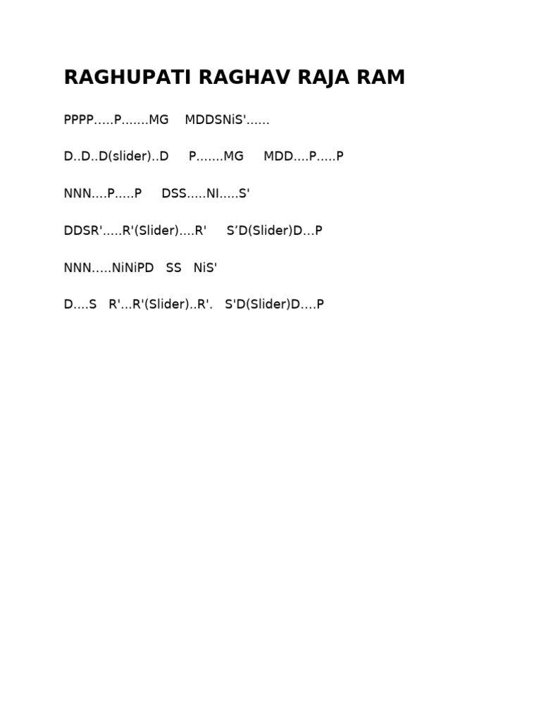 Raghupati Raghav Raja Ram | PDF